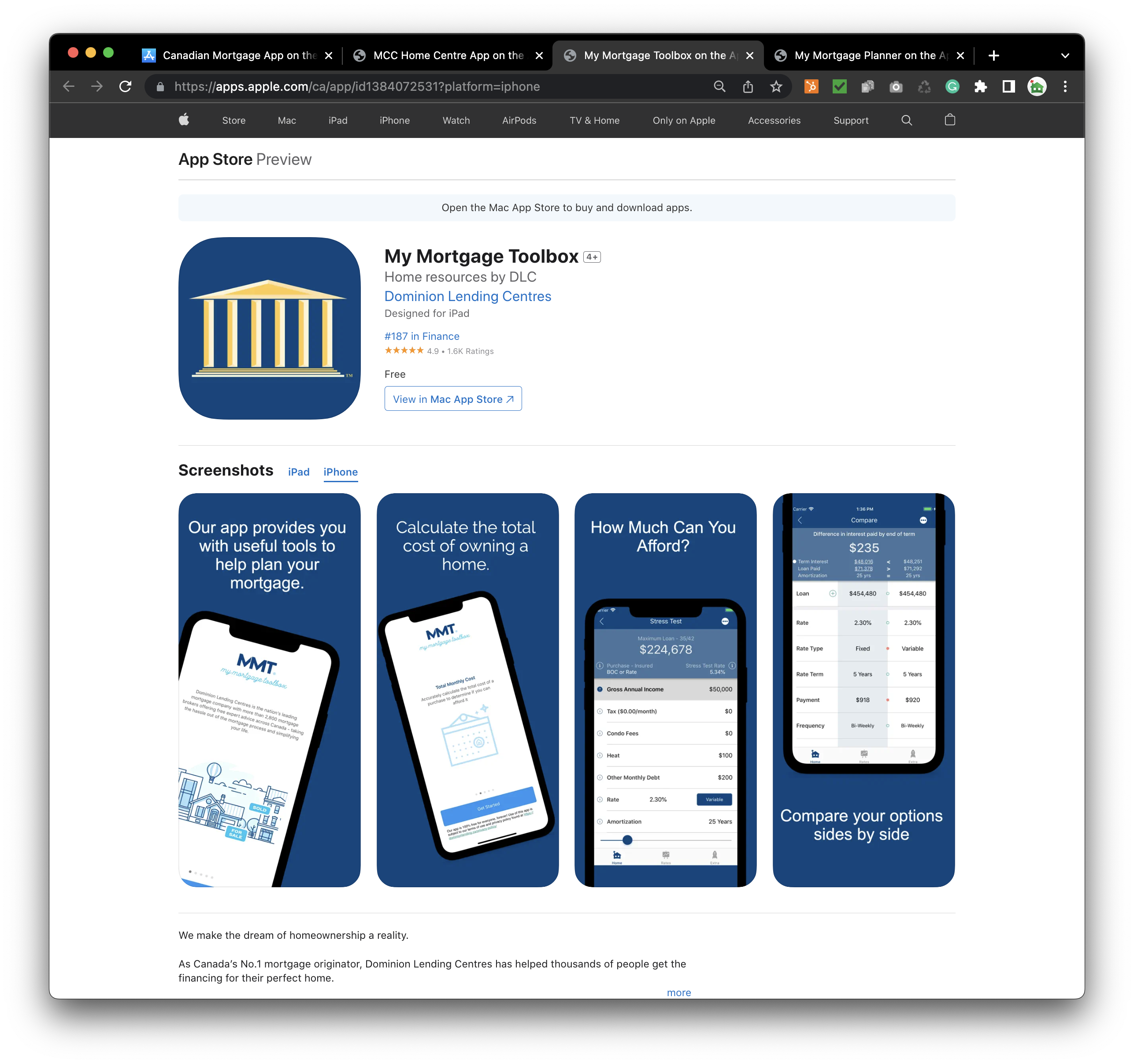 DLCG Mobile Apps Powered by Canadian Mortgage App
